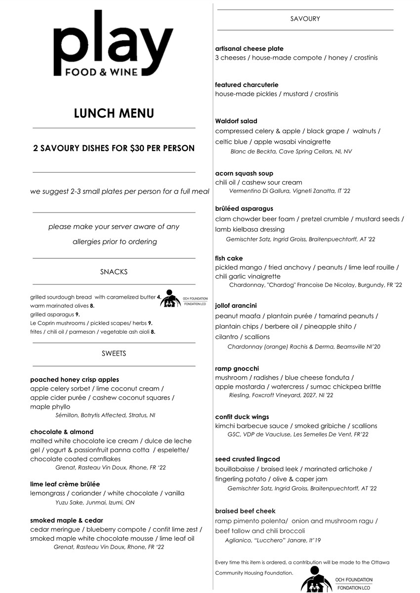 Lunch Menu